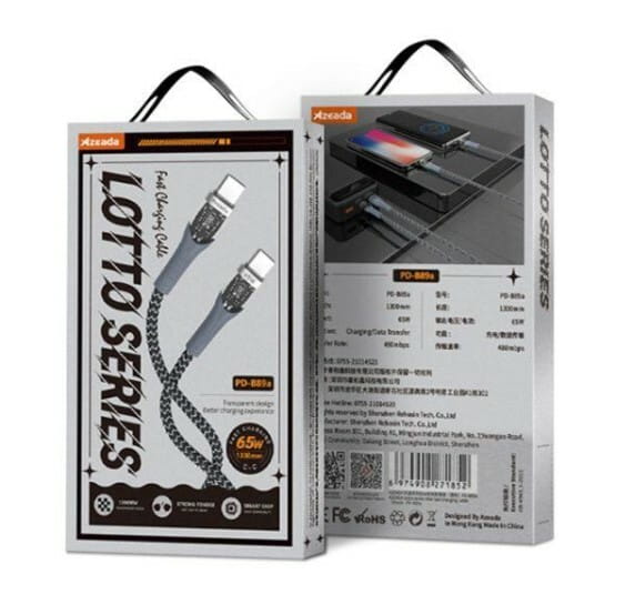 Кабель Proda Azeada Lotto PD-B89CC USB Type C - USB Type C 65W, 1.3м ...