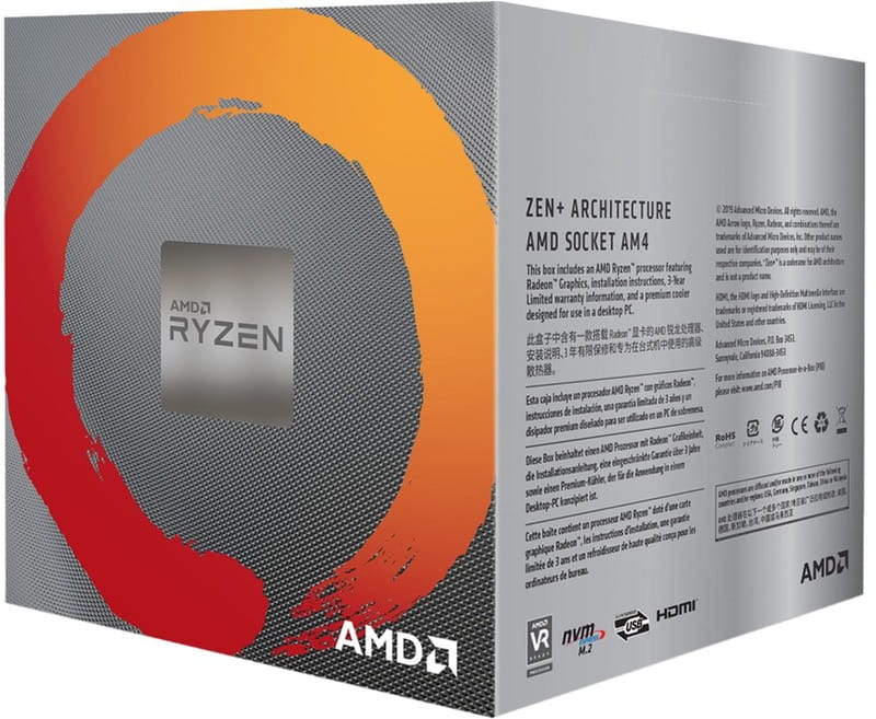 Процесор AMD Ryzen 5 3400G (3.7GHz 4MB 65W AM4) Box (YD3400C5FHSBX ...