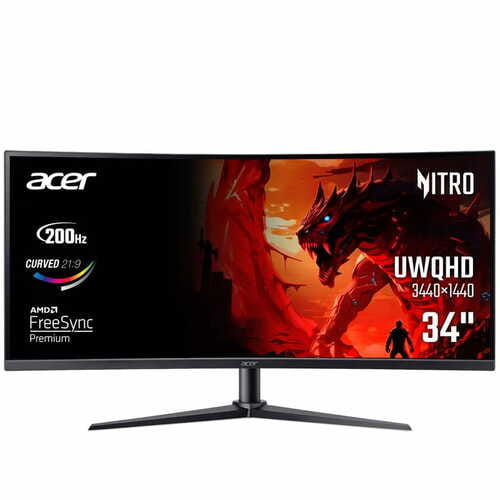 Монитор Acer 34" XZ340CURX0bmiiphx (UM.CX0EE.013) VA Black Curved 200Hz ...