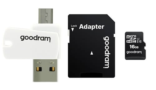 Карта пам`ятi MicroSDHC 16GB UHS-I Class 10 Goodram + SD-adapter + OTG ...