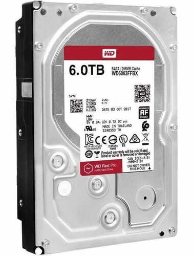 Накопичувач HDD SATA 6.0TB WD Red Pro NAS 7200rpm 256MB (WD6003FFBX ...