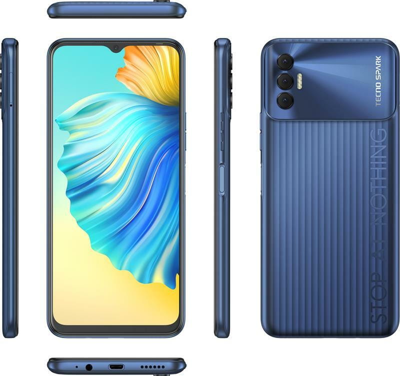 Смартфон Tecno Spark 8p (KG7n) 4/64GB Dual Sim Atlantic Blue (4895180776755) купити в Харкові ...