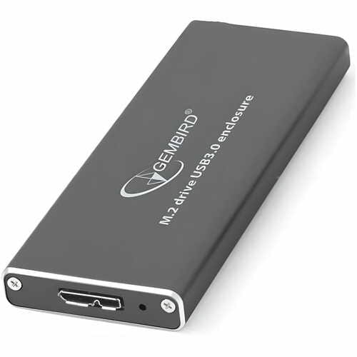 Зовнішня кишеня Gembird для підключення SSD M.2, USB 3.0, алюміній ...