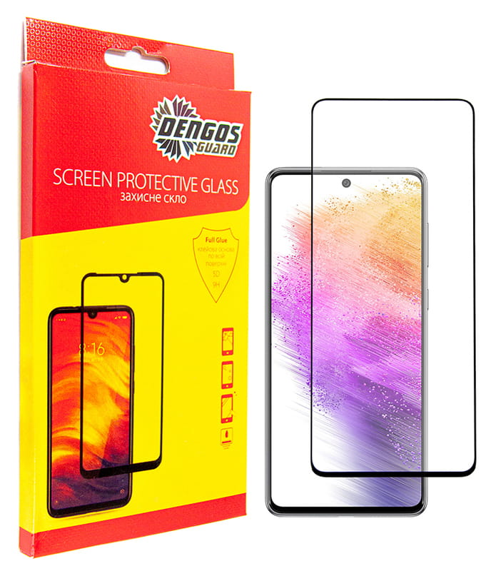 Захисне скло Dengos для Samsung Galaxy A73 5G SM-A736 Black Full Glue ...
